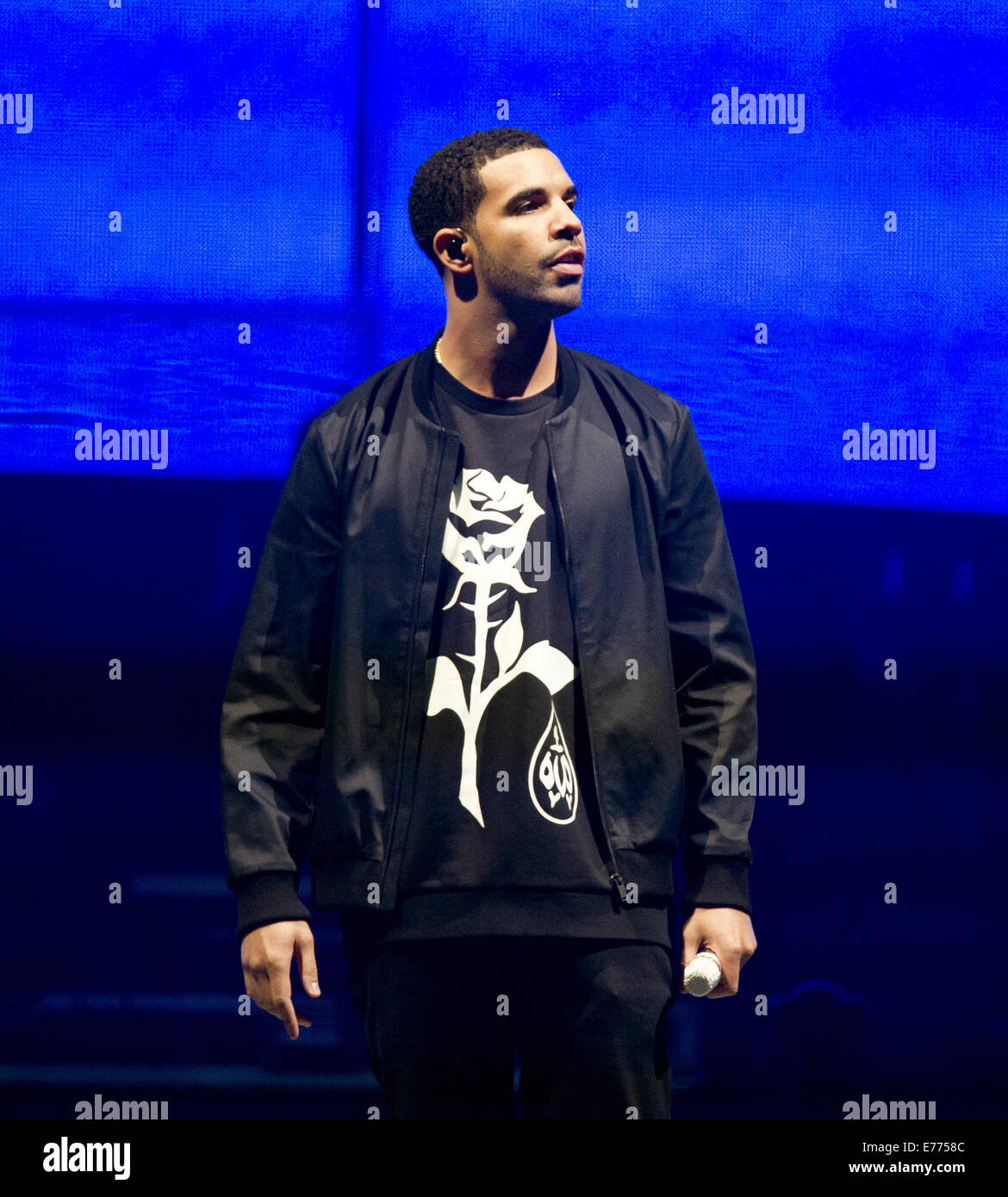 Drake performing live on stage at his 'Would You Like A Tour?' held at ...