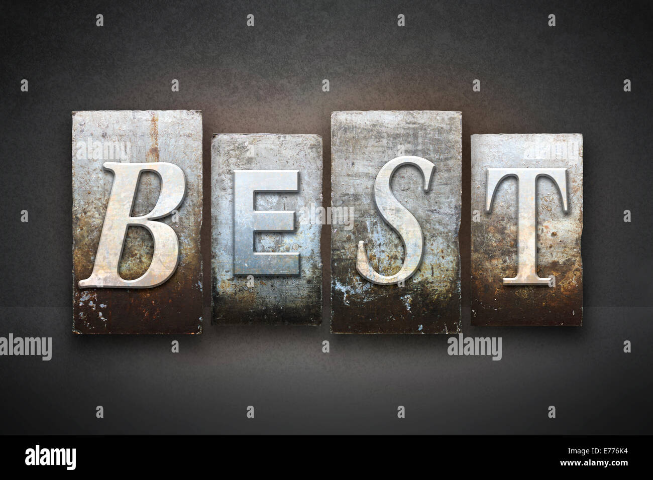 The word BEST written in vintage letterpress type Stock Photo - Alamy