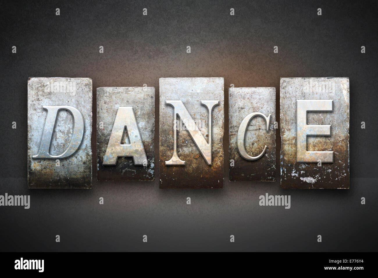 The word DANCE written in vintage letterpress type Stock Photo - Alamy