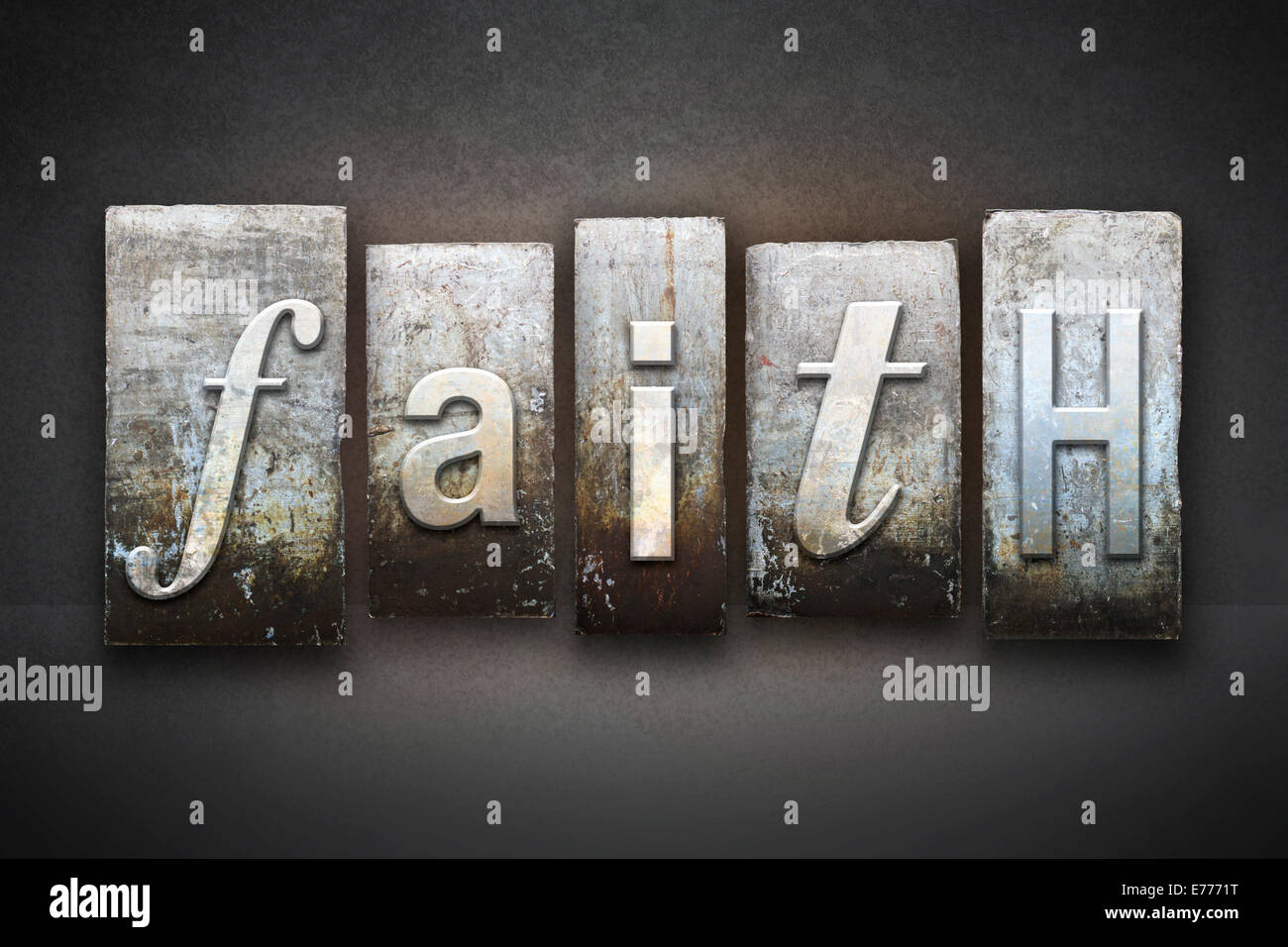 The word FAITH written in vintage letterpress type Stock Photo - Alamy