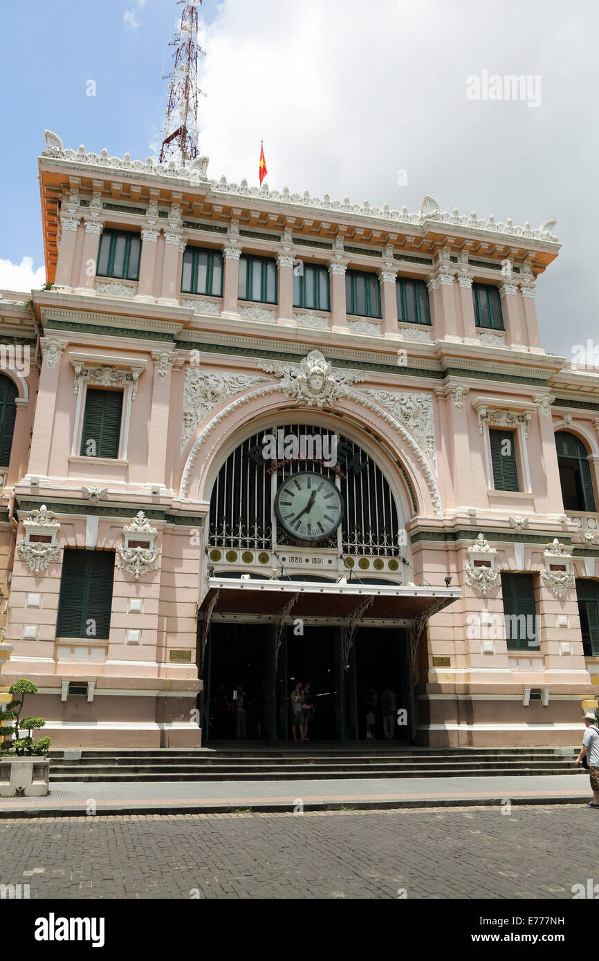 Central Post Office in Ho Chi Minh City (Saigon), Vietnam Stock Photo ...