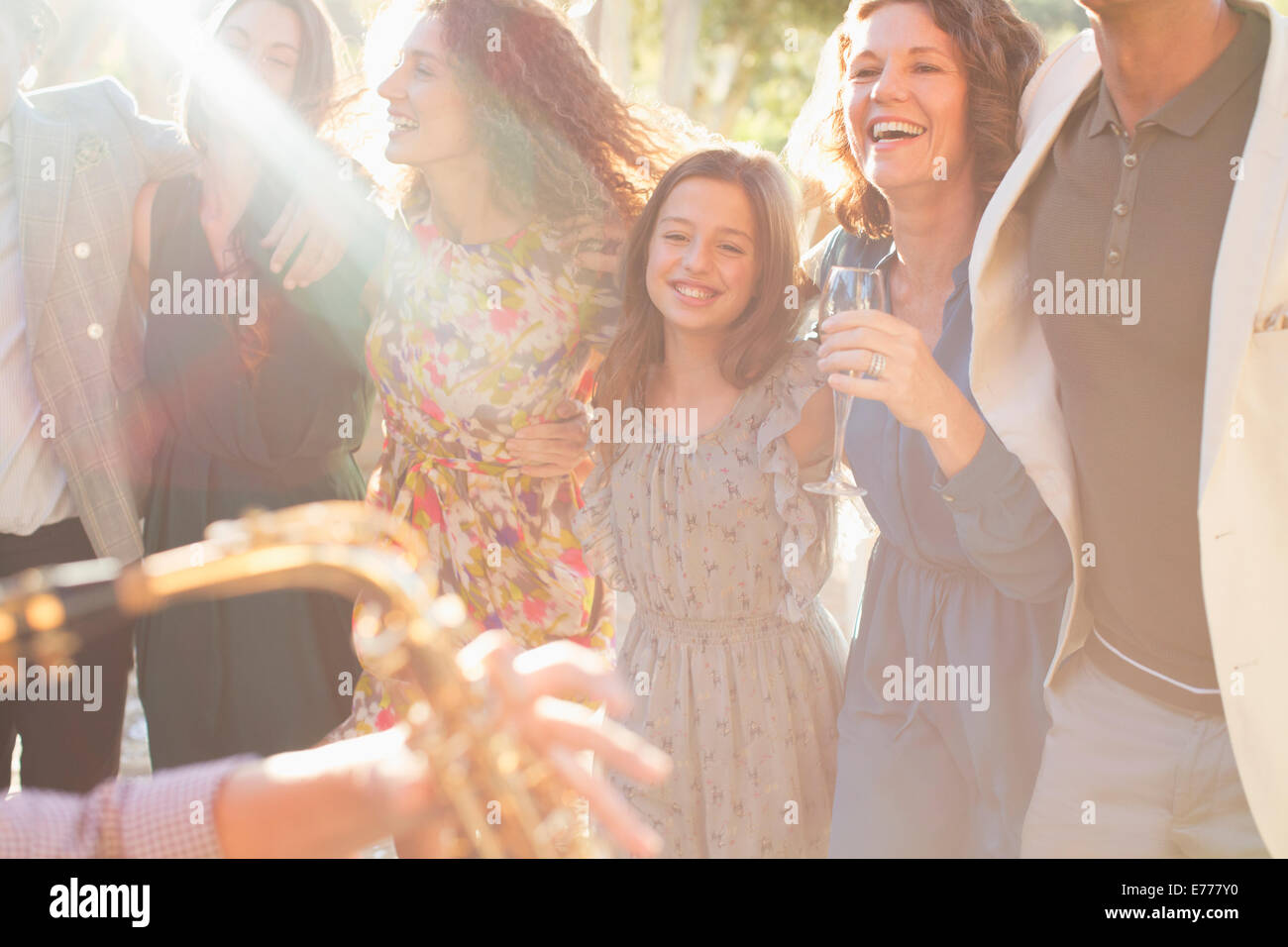 Family dancing together outdoors Stock Photo - Alamy