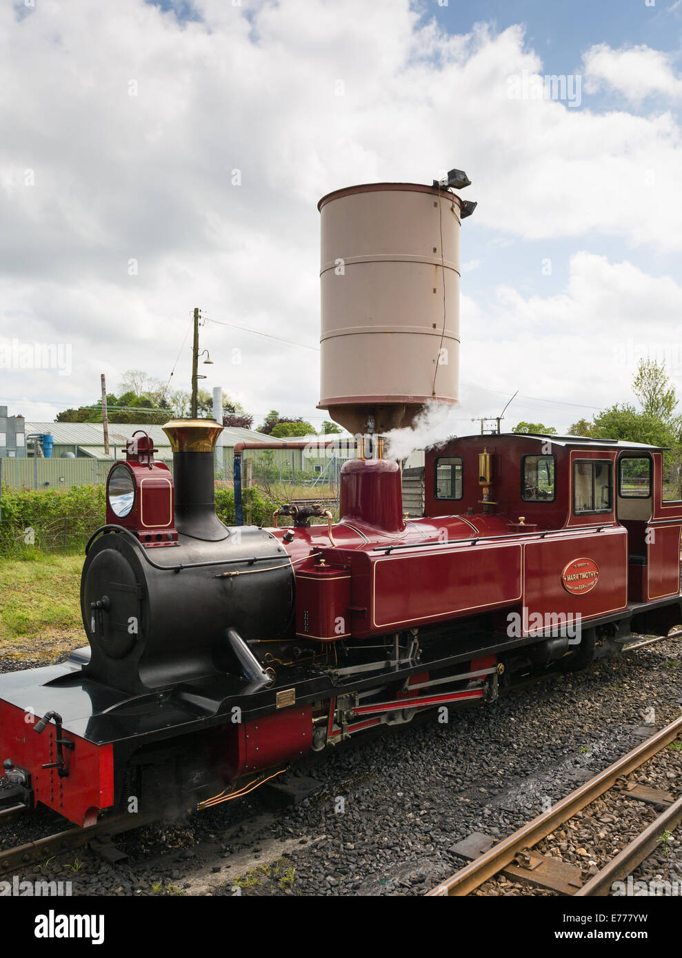 Narrow gauge railway locomotive. Wroxham Norfolk Broads England UK ...