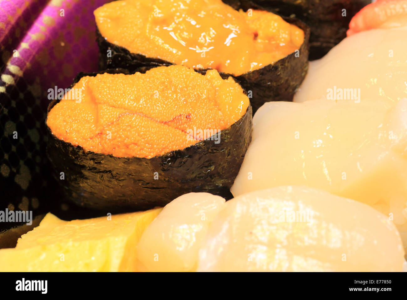 Japanese real sushi food in Japan Stock Photo - Alamy