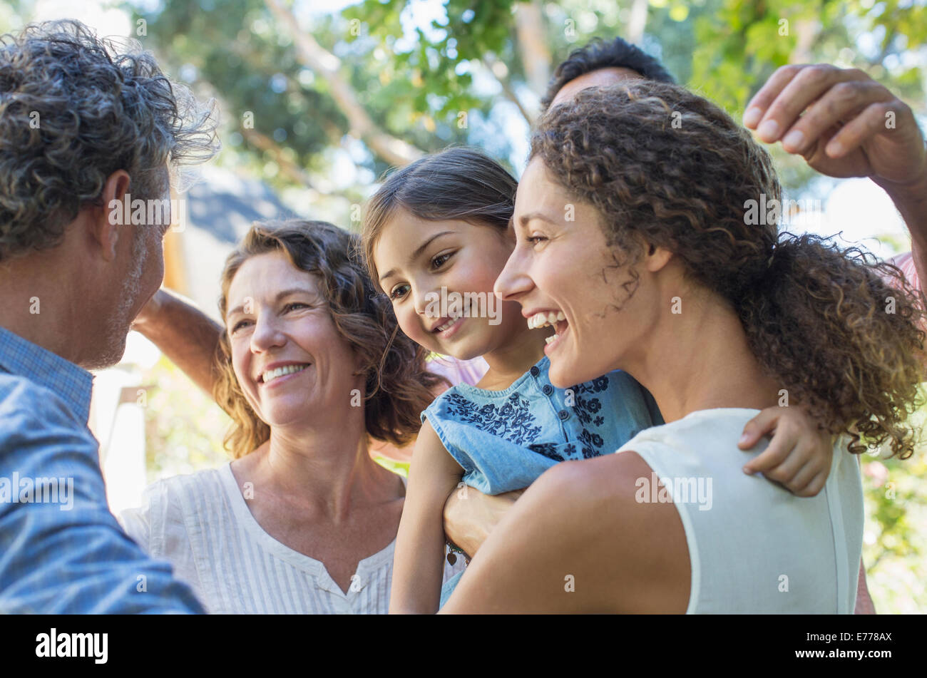 Family group hugging hi-res stock photography and images - Alamy