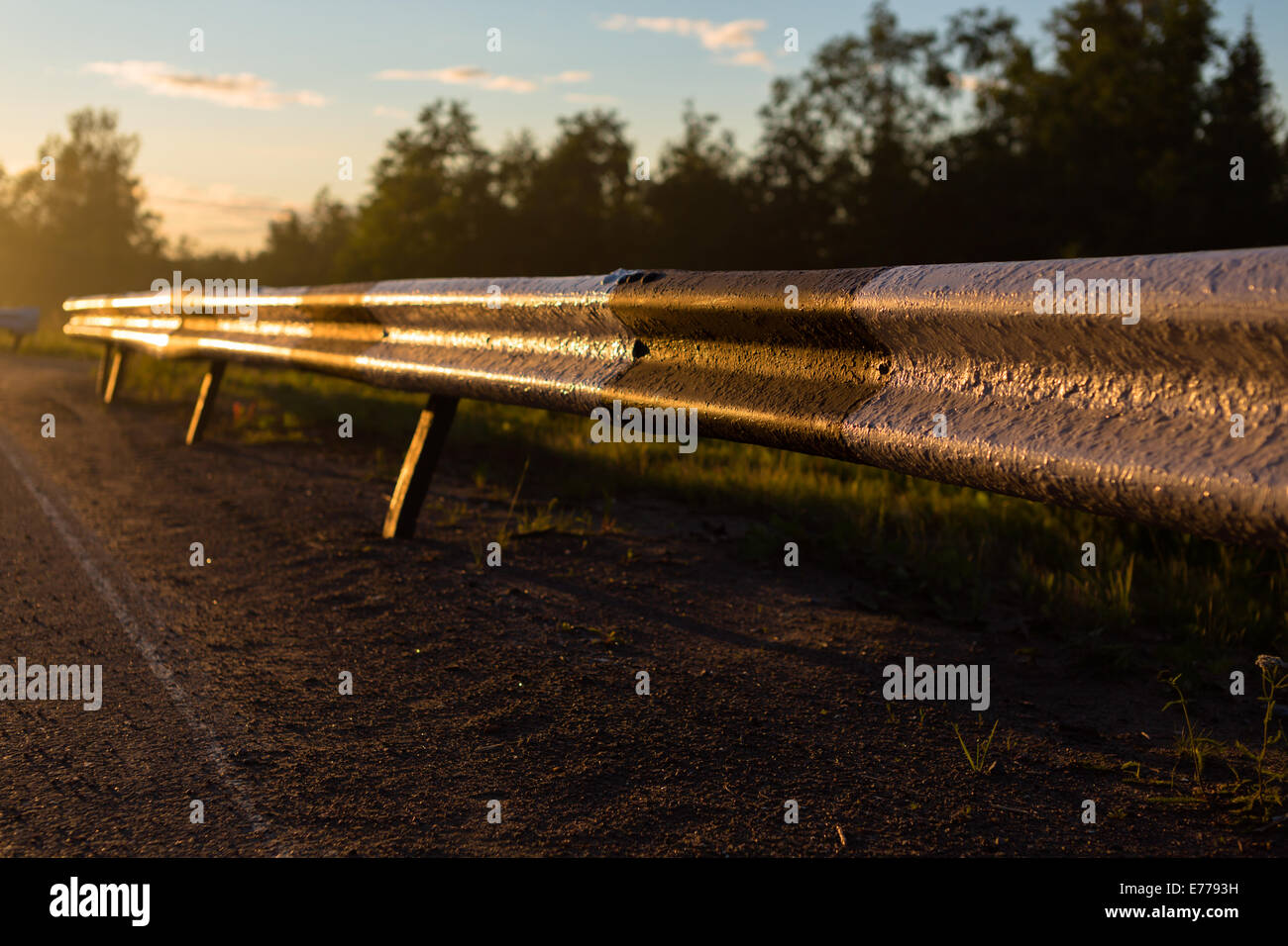 View of road with fence hi-res stock photography and images - Alamy