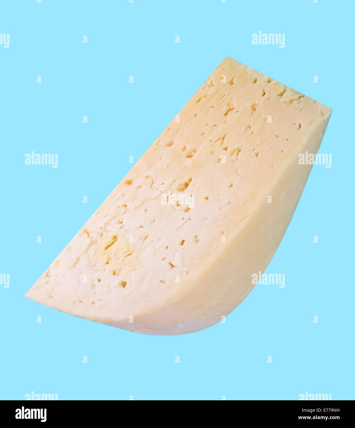Cheese on Blue Background Stock Photo - Alamy