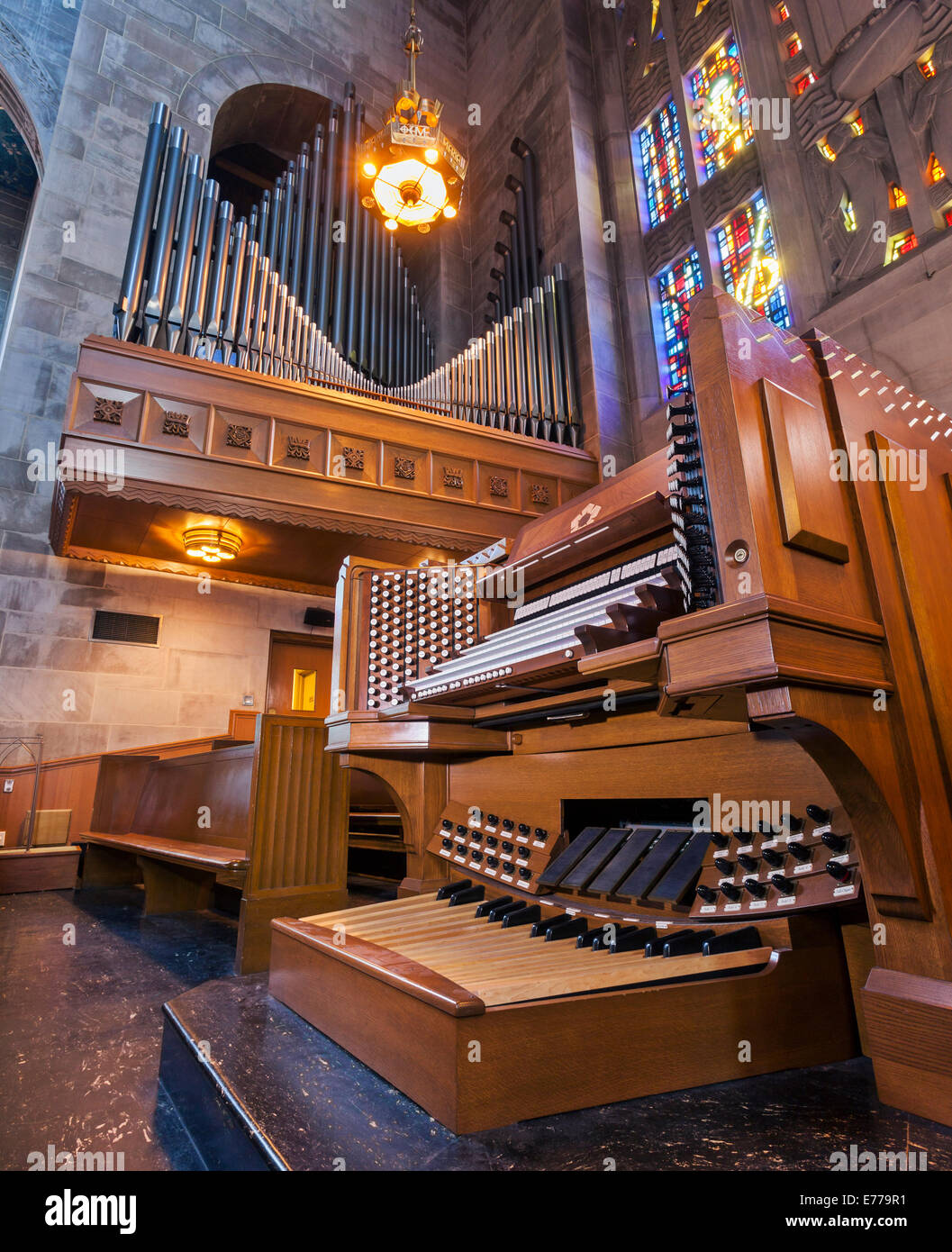 A pipe organ in a church Stock Photo - Alamy