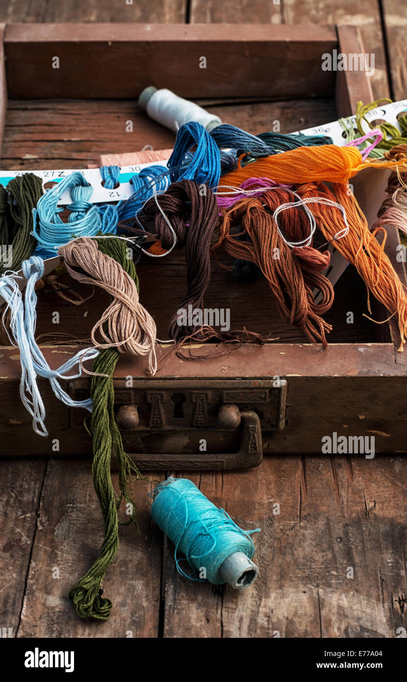 process of needlework sewing tools Stock Photo - Alamy