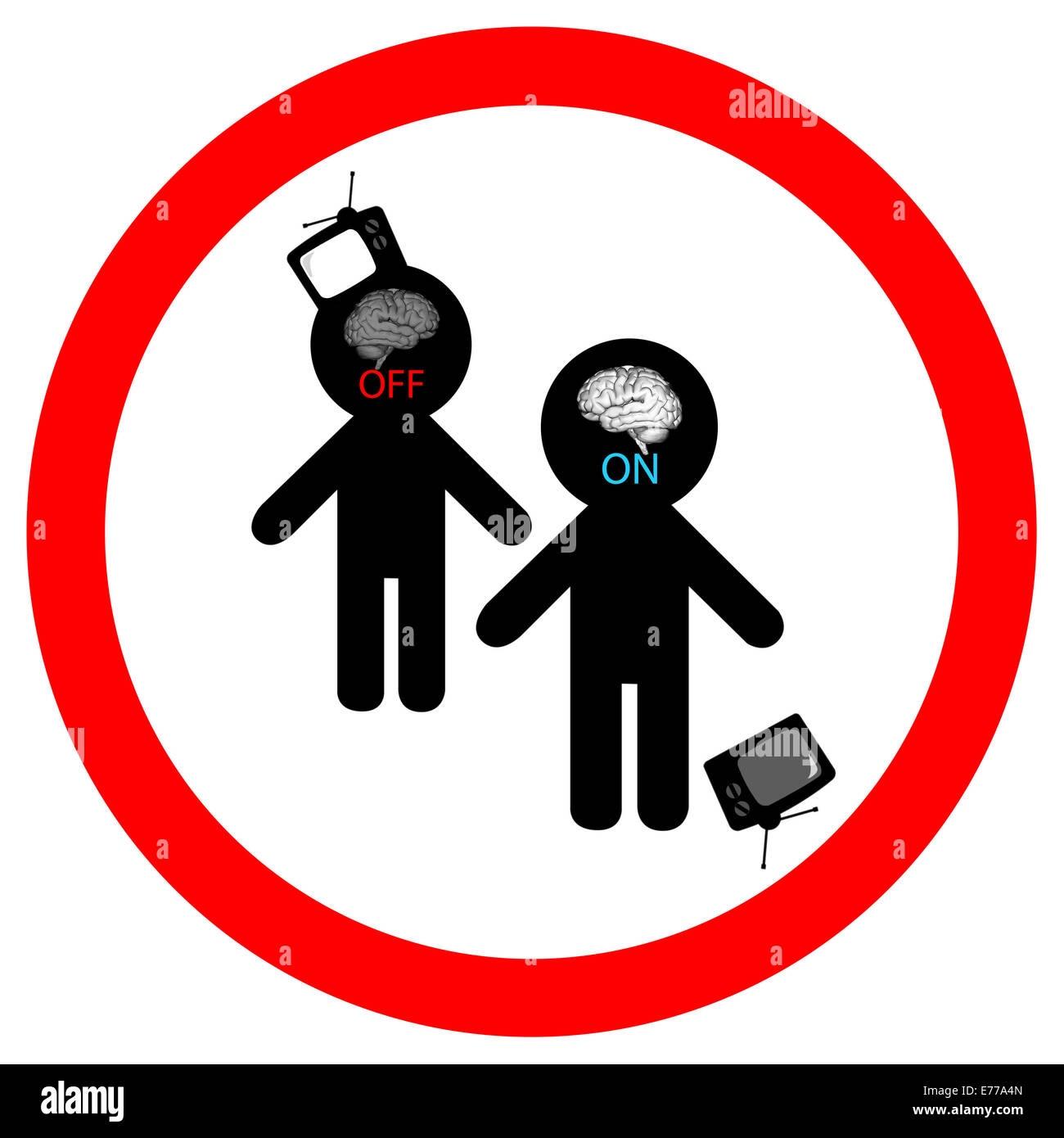 One person news television Cut Out Stock Images & Pictures - Alamy