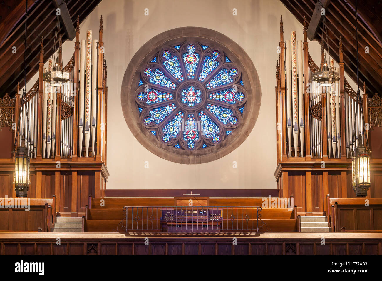 A pipe organ in a church Stock Photo - Alamy