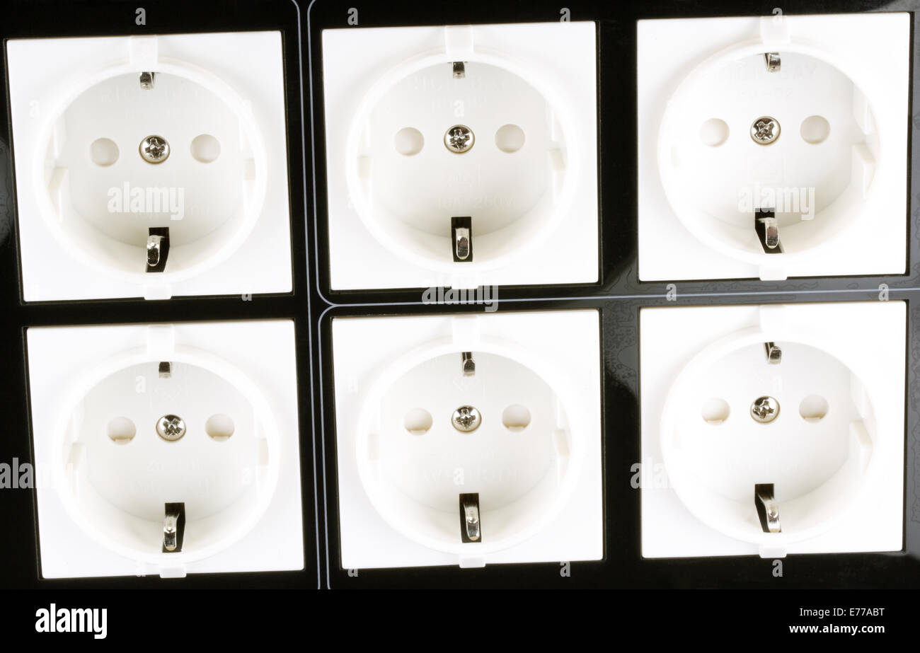 Many Wall Outlet Stock Photo - Alamy