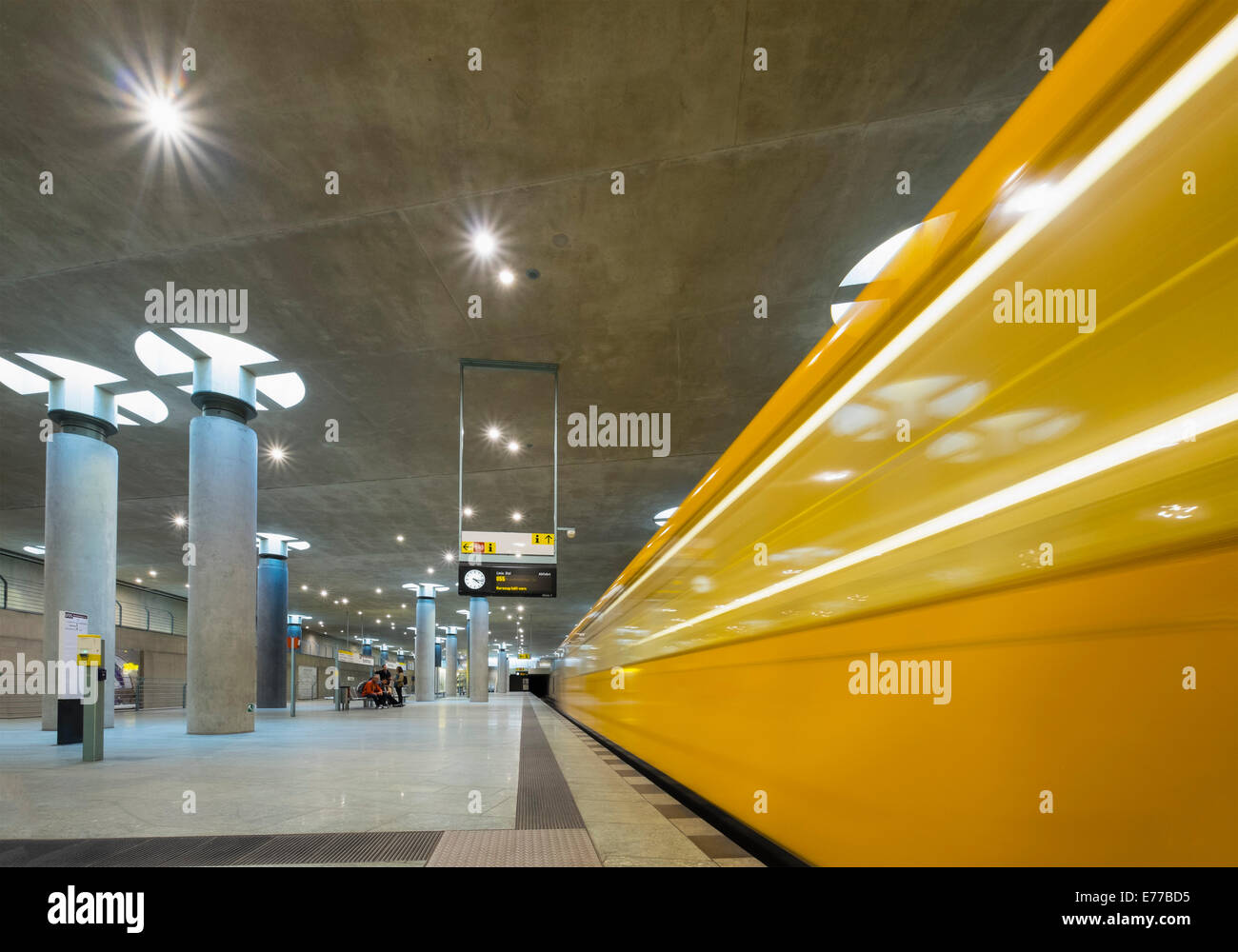 train at platform at Bundestag subway station in Berlin Germany Stock ...