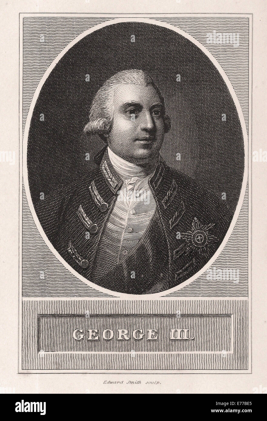 George iii british engraving xix th century hi-res stock photography ...