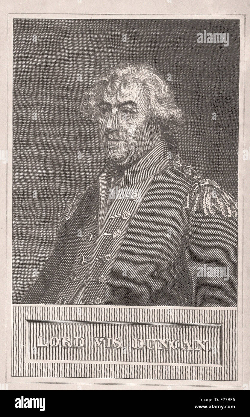 Lord Duncan - British Engraving - XIX th Century Stock Photo - Alamy