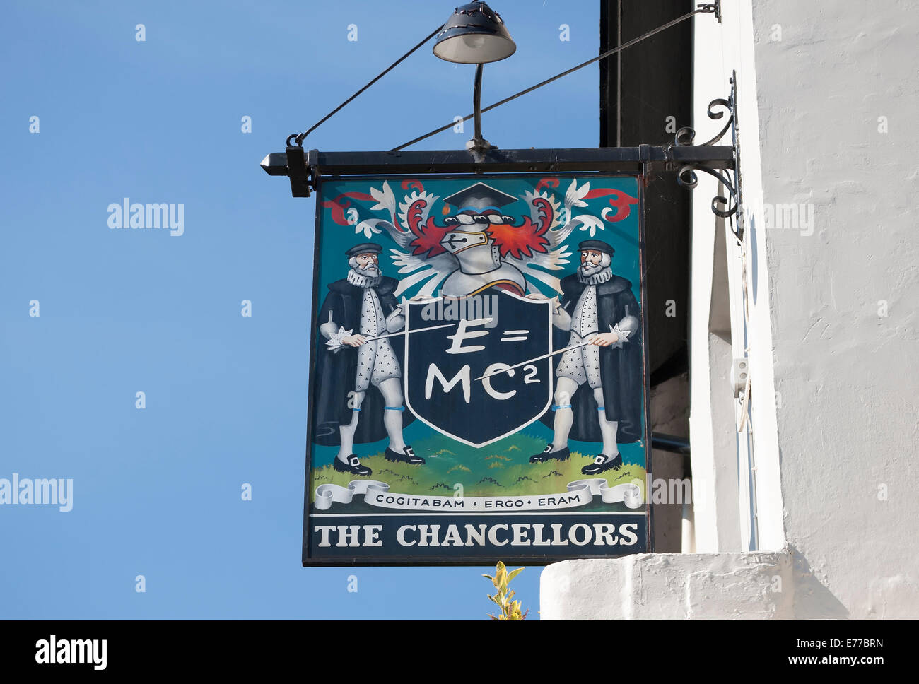 e=mc2 sign for the chancellors pub in hammersmith, london, england ...