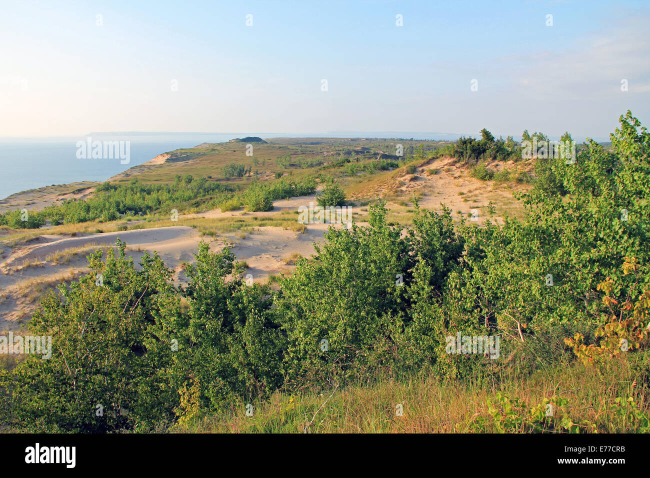 Sand dunes in Sleeping Bear National Park, along Lake Michigan in ...