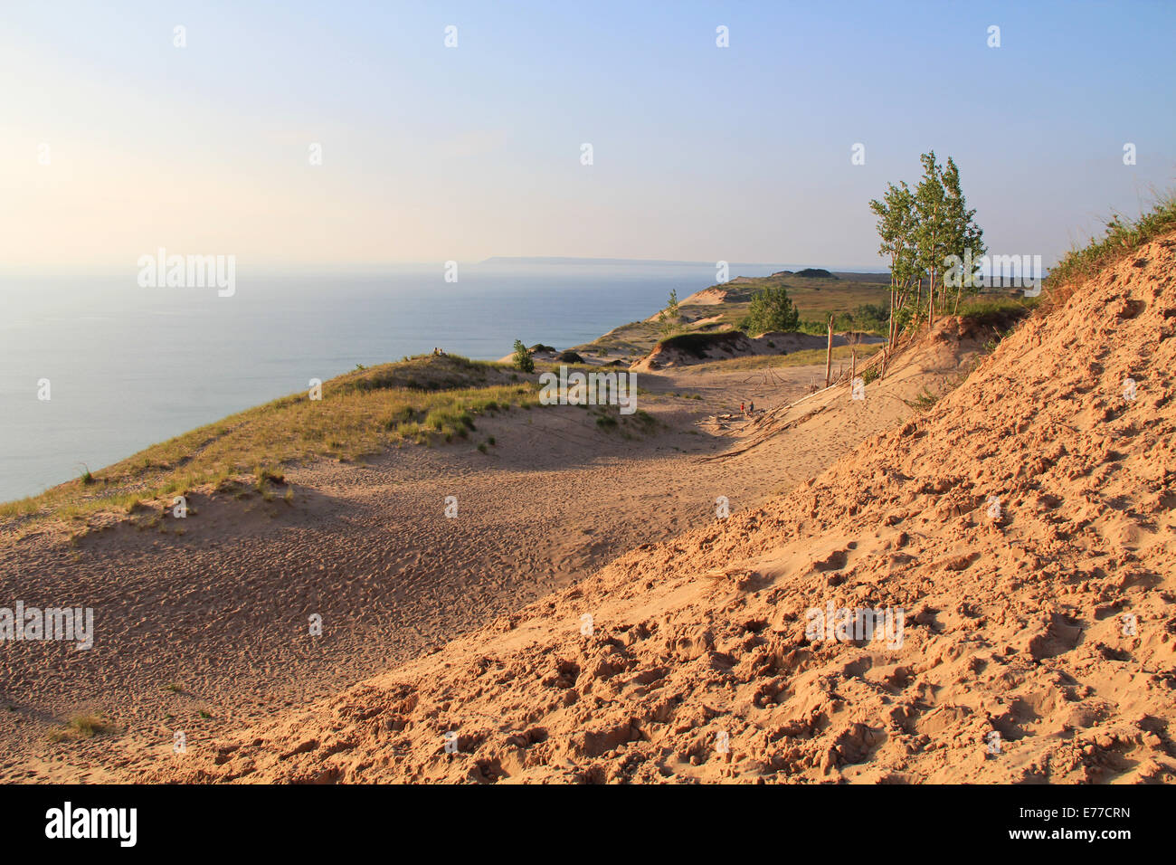 Sand dunes in Sleeping Bear National Park, along Lake Michigan in ...