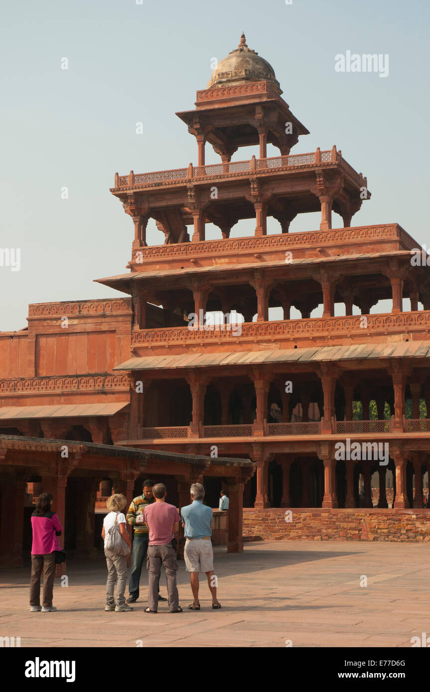 Panch Mahal, Palace at Fatehpur Sikri, Uttar Pradesh, India Stock Photo ...