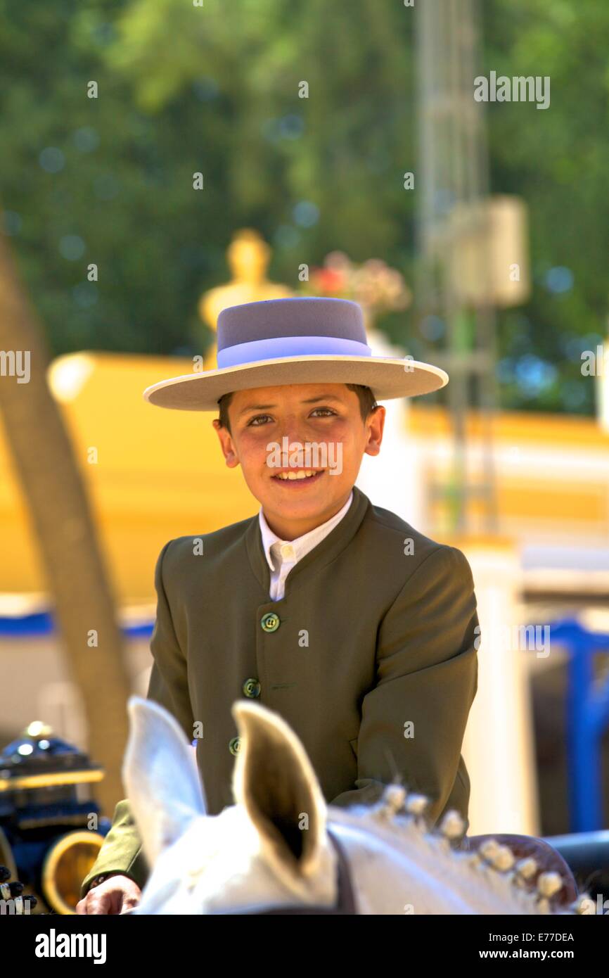 Boy In Traditional Spanish Costume, Annual Horse Fair, Jerez de la ...