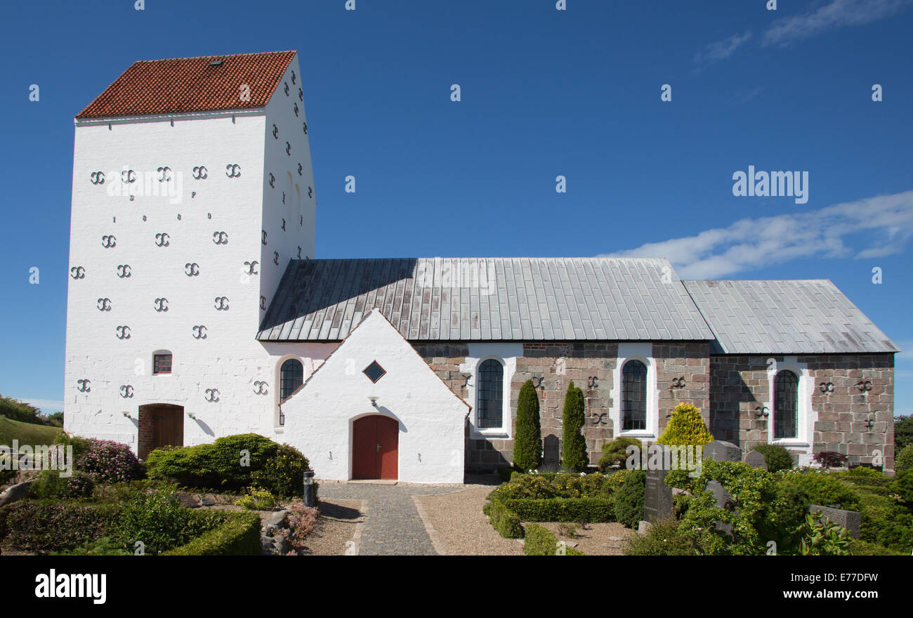 Vennebjerg Church, Vendsyssel, North Jutland, Denmark. Built in 1150 ...