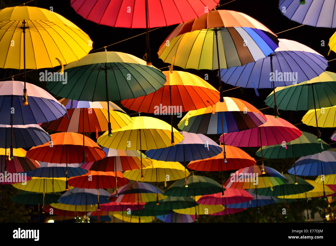 Colorful umbrella vector hi-res stock photography and images - Alamy