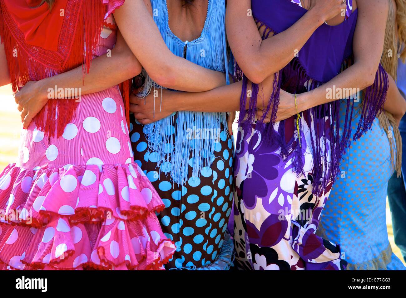 Group of People Wearing Traditional Spanish Costume, Annual Horse Fair ...