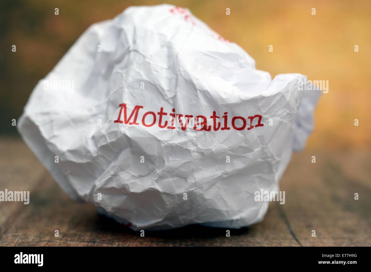 Motivation text on paper Stock Photo - Alamy