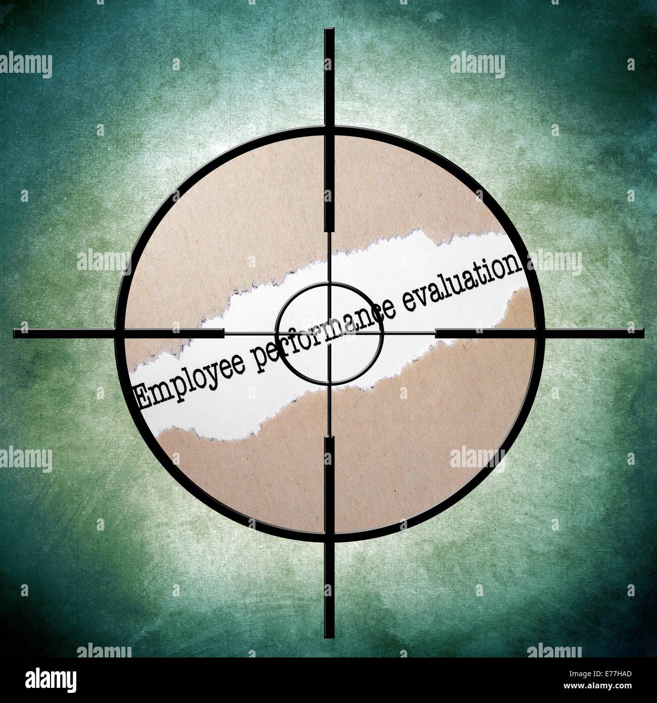 Employee performance evaluation text in target Stock Photo - Alamy