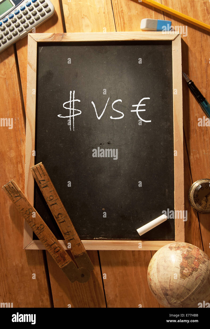 Dollar euro symbol handwritten on hi-res stock photography and images ...