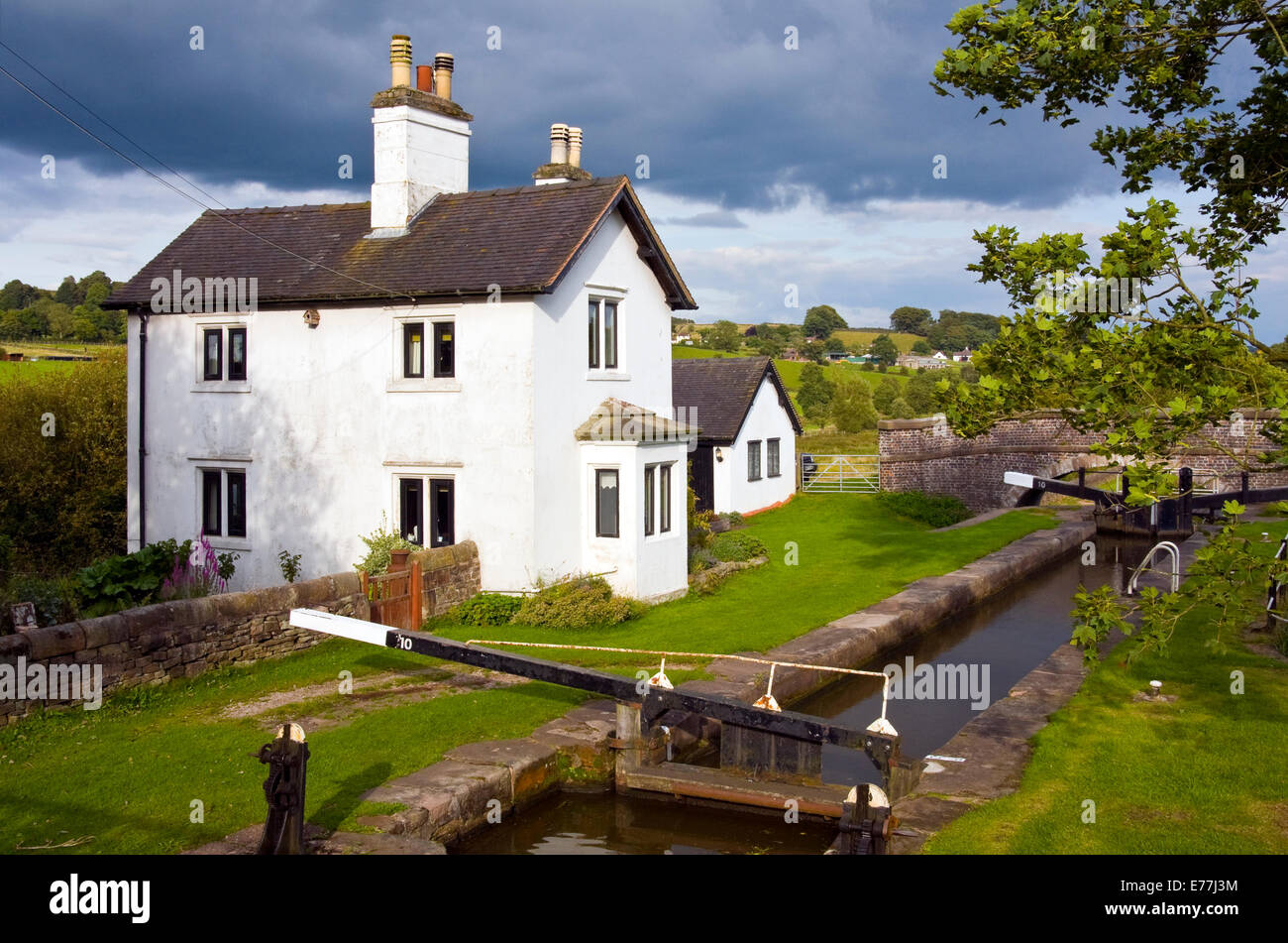 A Lock on the Caldon Canal Stock Photo - Alamy