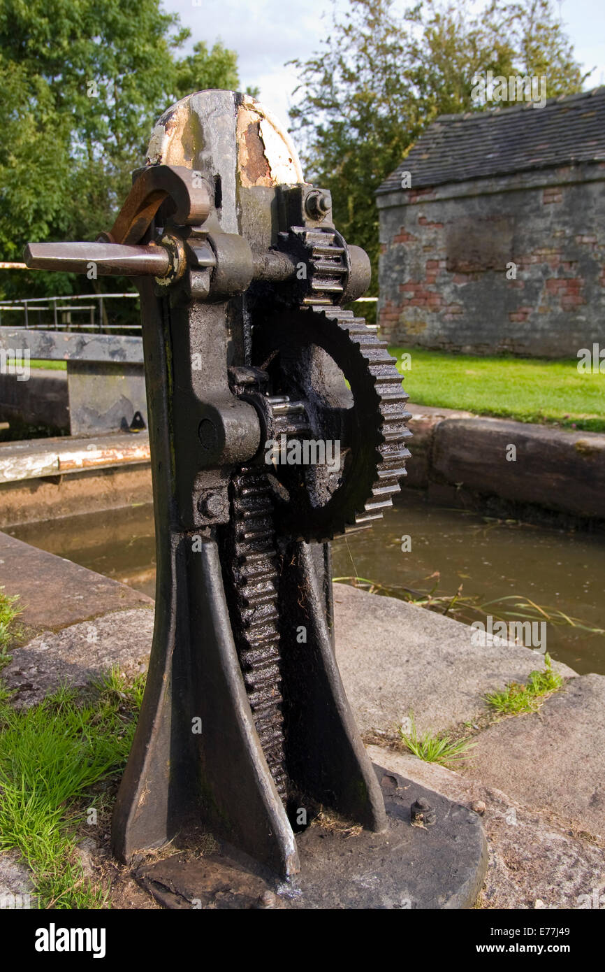 Lock Gate Paddle Stock Photo - Alamy