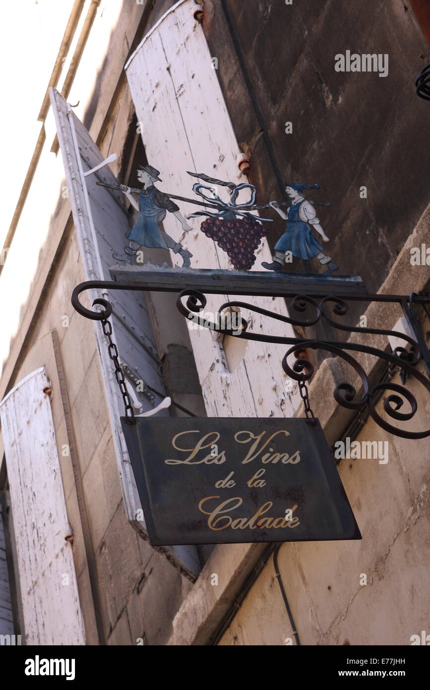 Wine Shop Sign Stock Photo - Alamy
