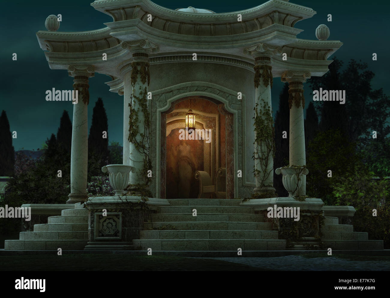 3D computer graphics of a roman pavilion Stock Photo - Alamy