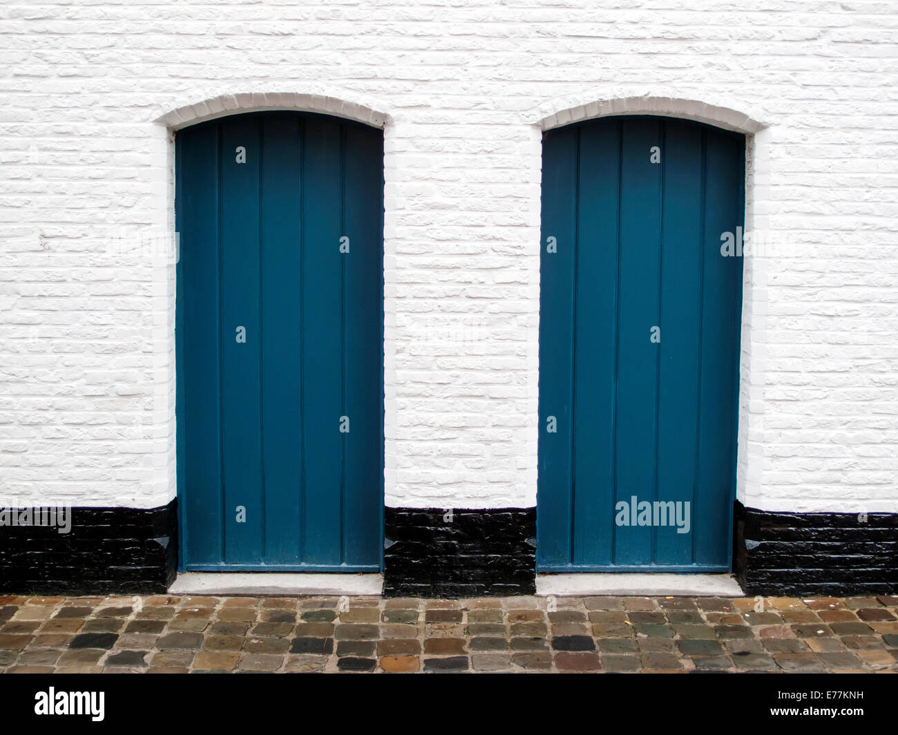 Doors, two blue doors together Stock Photo - Alamy