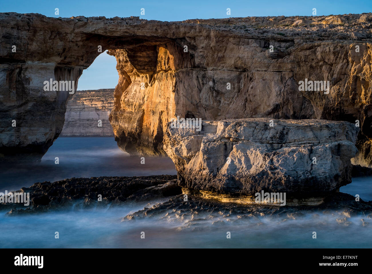 The Azure Window on the Island of Gozo in the Mediterranean Stock Photo ...