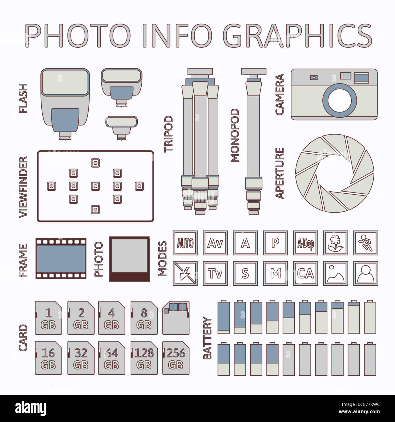 Photo infographics set, part one Stock Photo - Alamy