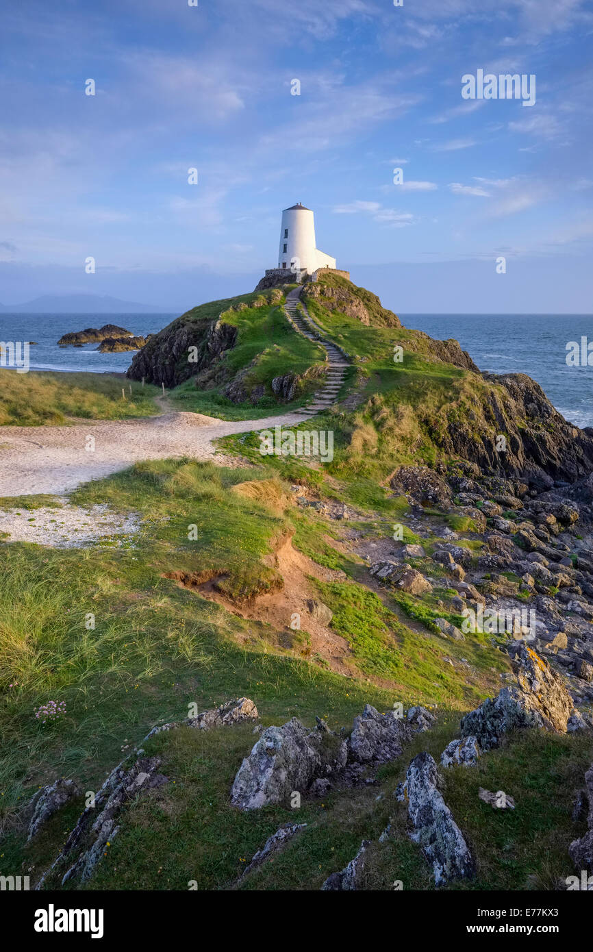 The old lighthouse on Llanddwyn Island Stock Photo - Alamy