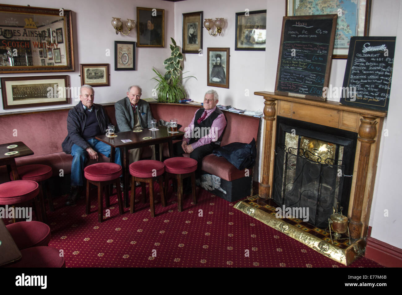 Drinkers in the interior of the Fat Cat Pub in Kelham Island in the ...