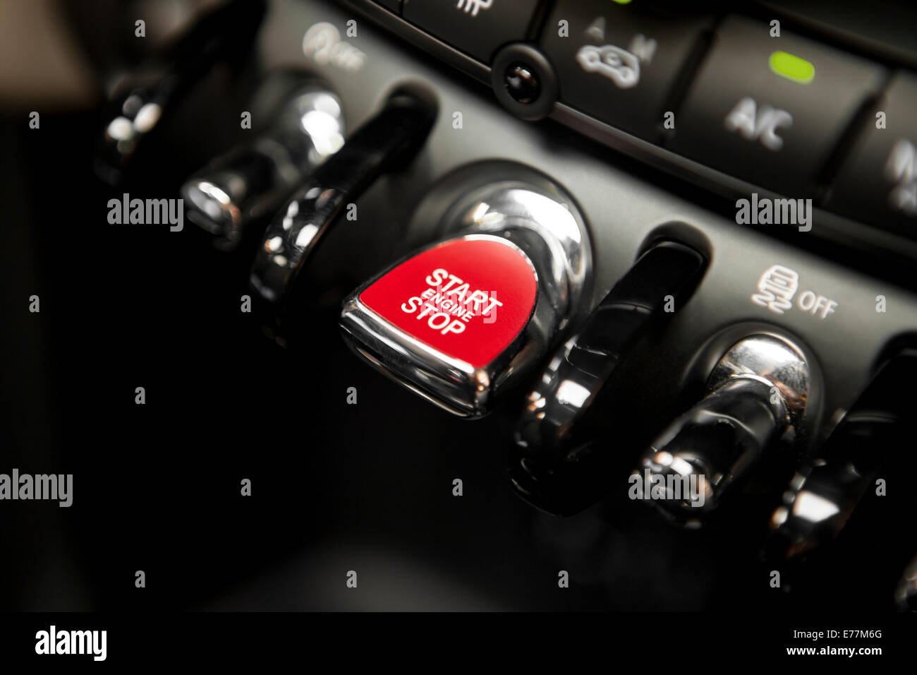 Ignition car red interior hi-res stock photography and images - Alamy