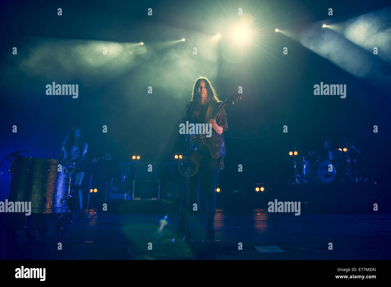 American rock band Haim performing live on stage at the Brixton Academy ...