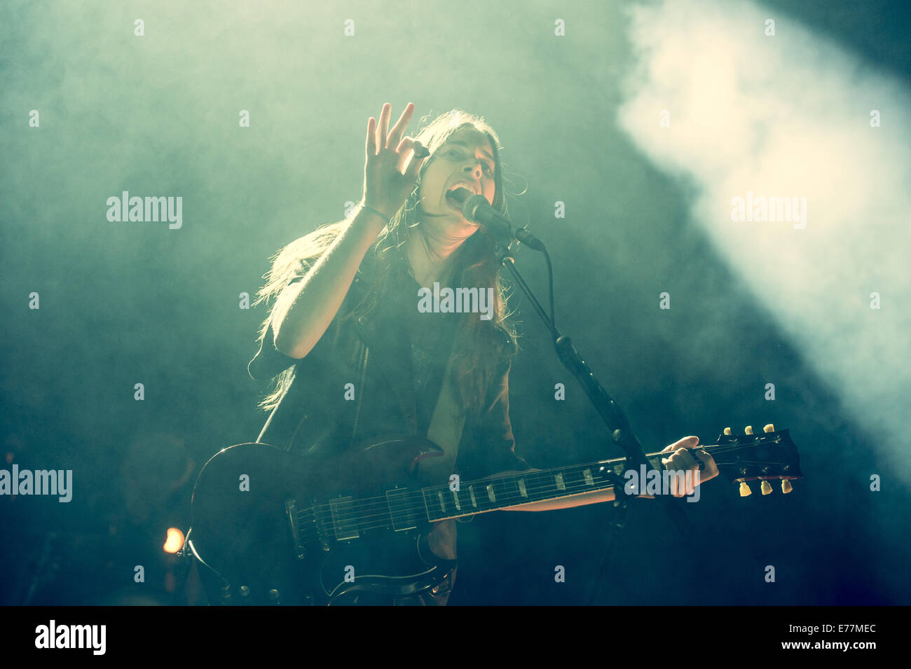 American rock band Haim performing live on stage at the Brixton Academy ...