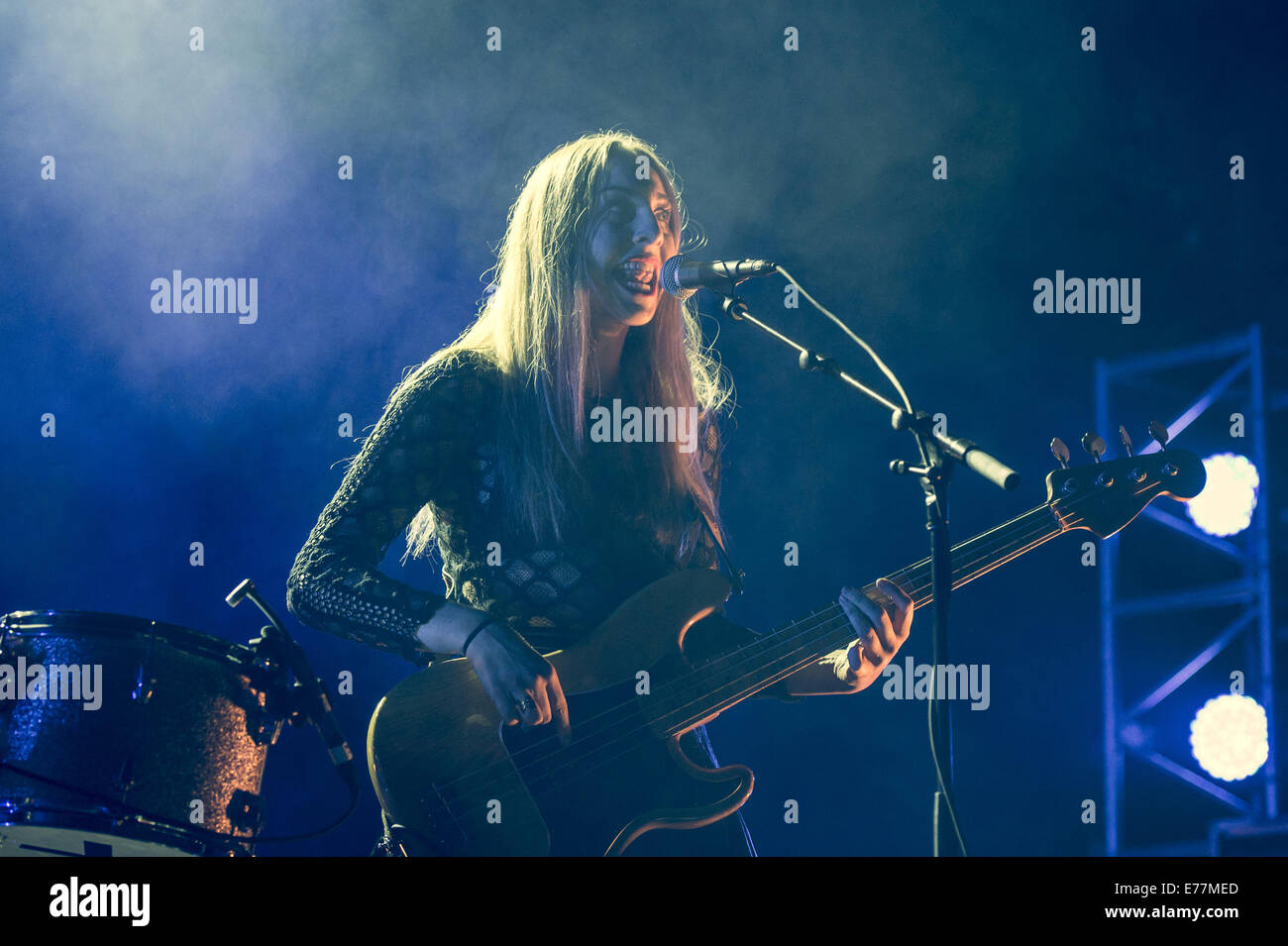 American rock band Haim performing live on stage at the Brixton Academy ...