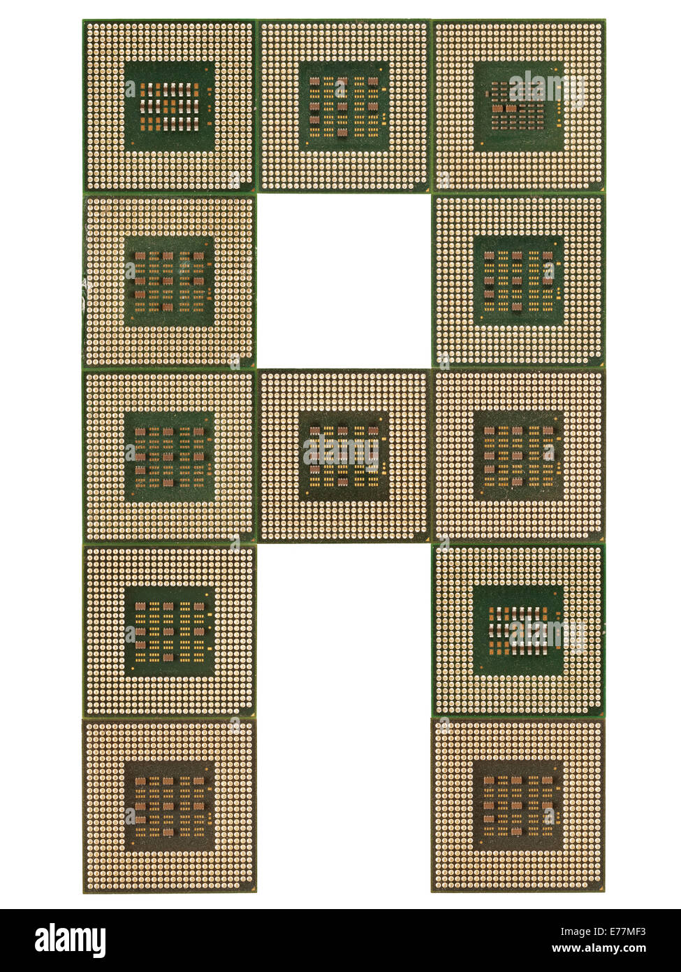 letter A made of old and dirty microprocessors Stock Photo - Alamy