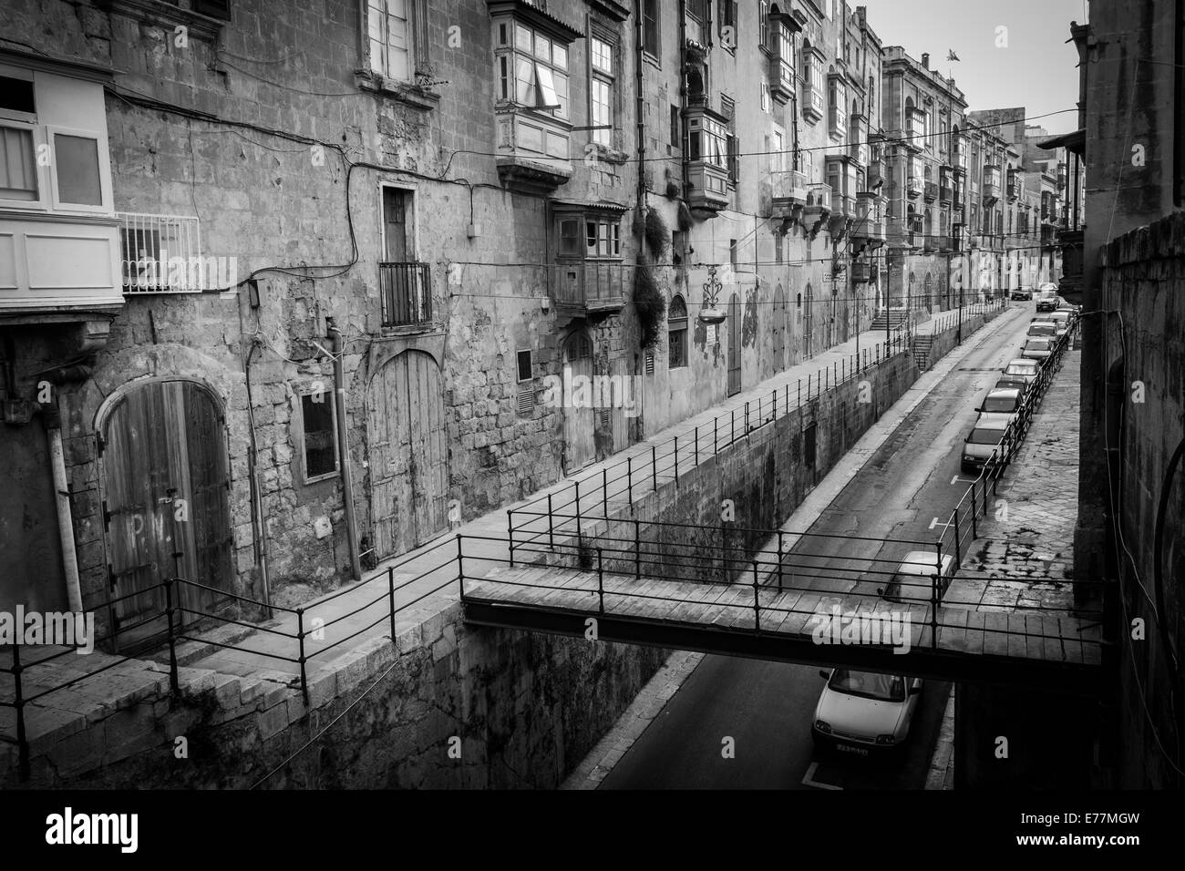 Malta street view Black and White Stock Photos & Images - Alamy