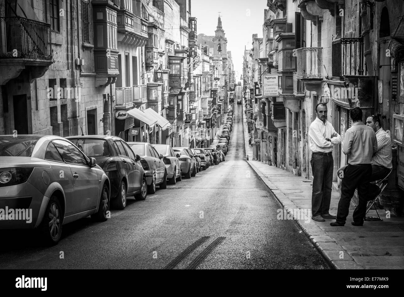Malta street view Black and White Stock Photos & Images - Alamy