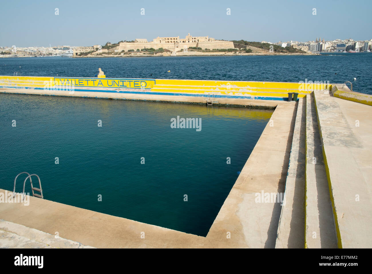 Natural sea water swimming pool in Valletta, Malta Stock Photo - Alamy