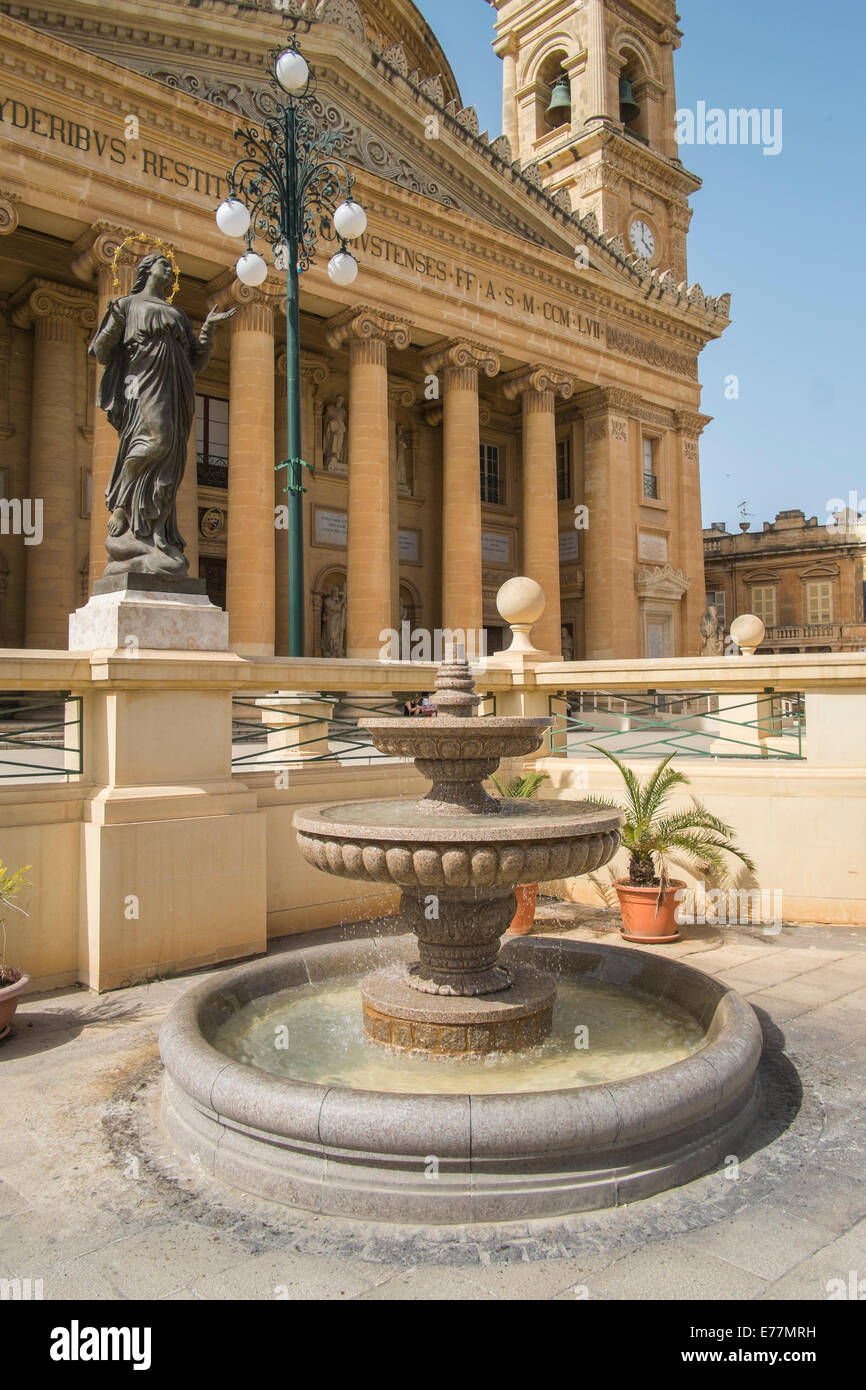 The Parish Church of Santa Maria in the town of Mosta on the ...