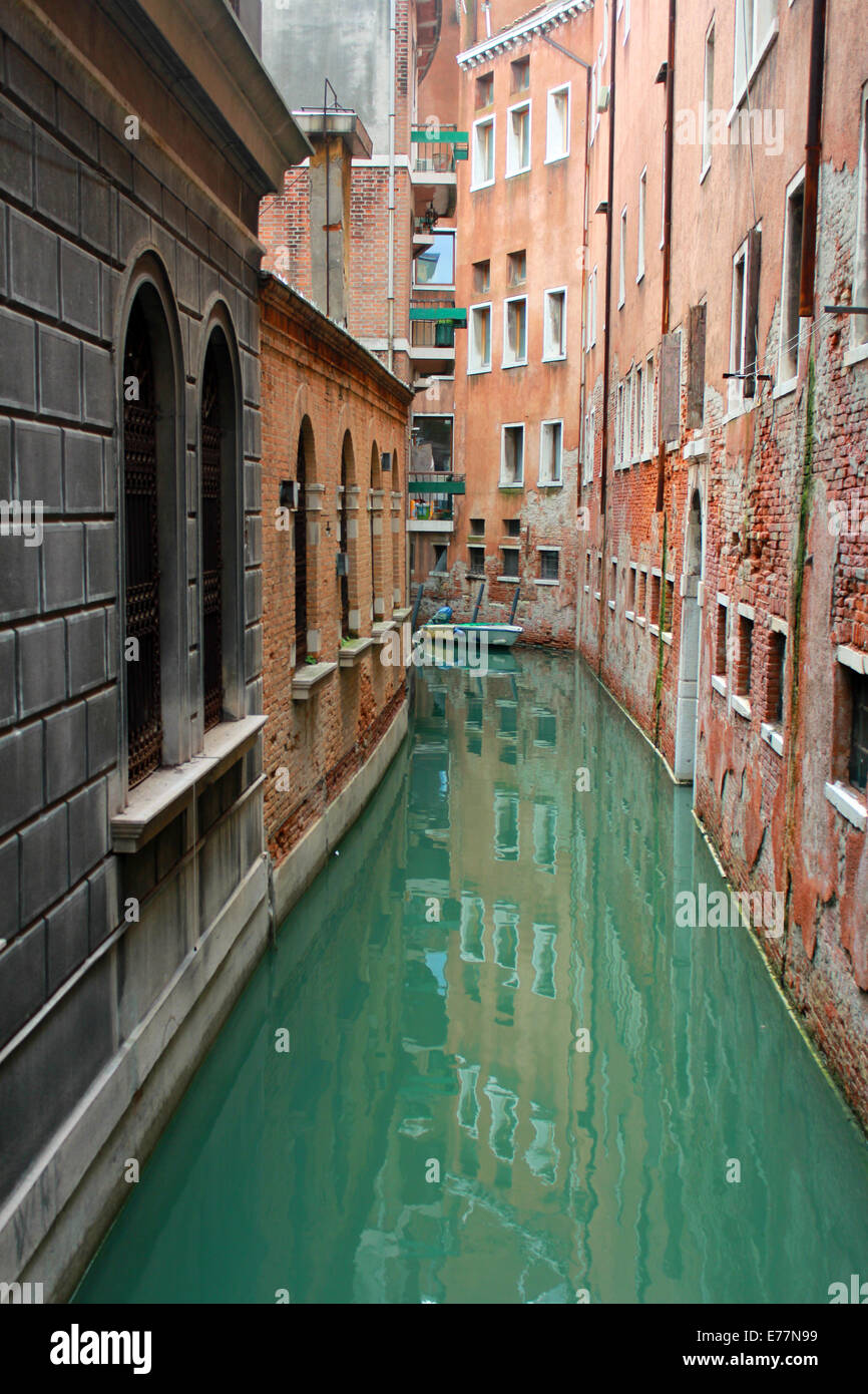 Venice Channels with nacelles, daylight Stock Photo - Alamy