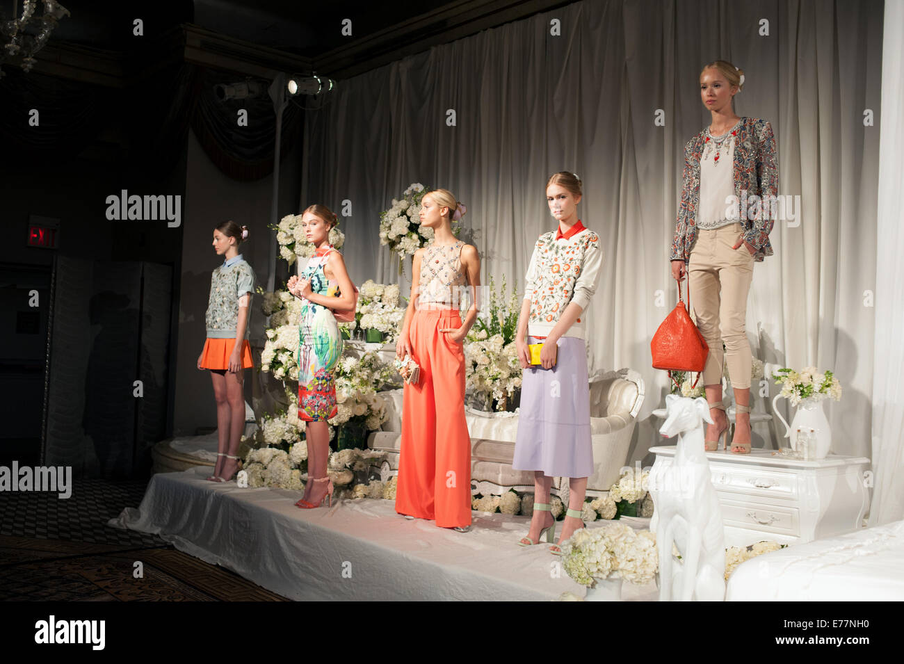 New York, New York, USA. 8th Sep, 2014. Models posing at the ALICE AND ...
